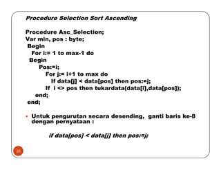6 Algoritma Pengurutan Data | PDF