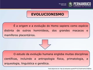 6 ano Criacionismo e evolucao.ppt