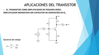 6 aplicaciones del transistor bjt | PPTX