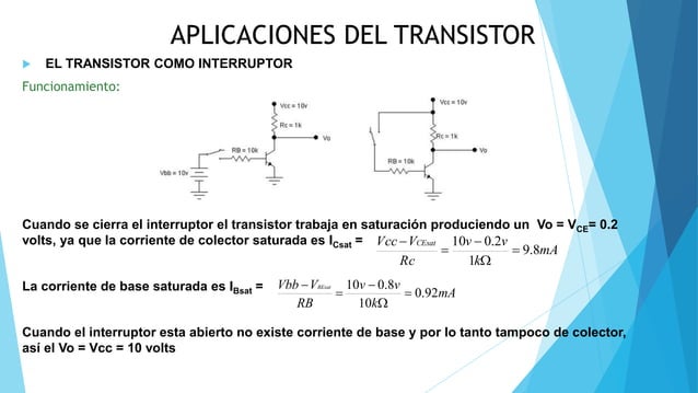 6 aplicaciones del transistor bjt | PPT