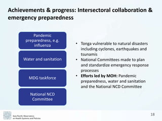 APO The Kingdom of Tonga Health System Review (Health in Transition) | PPTX
