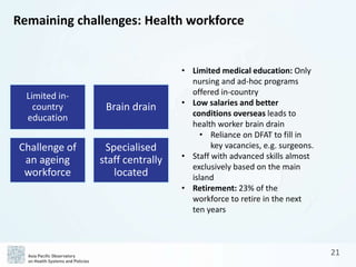 APO The Kingdom of Tonga Health System Review (Health in Transition) | PPTX