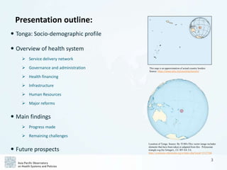 APO The Kingdom of Tonga Health System Review (Health in Transition) | PPTX