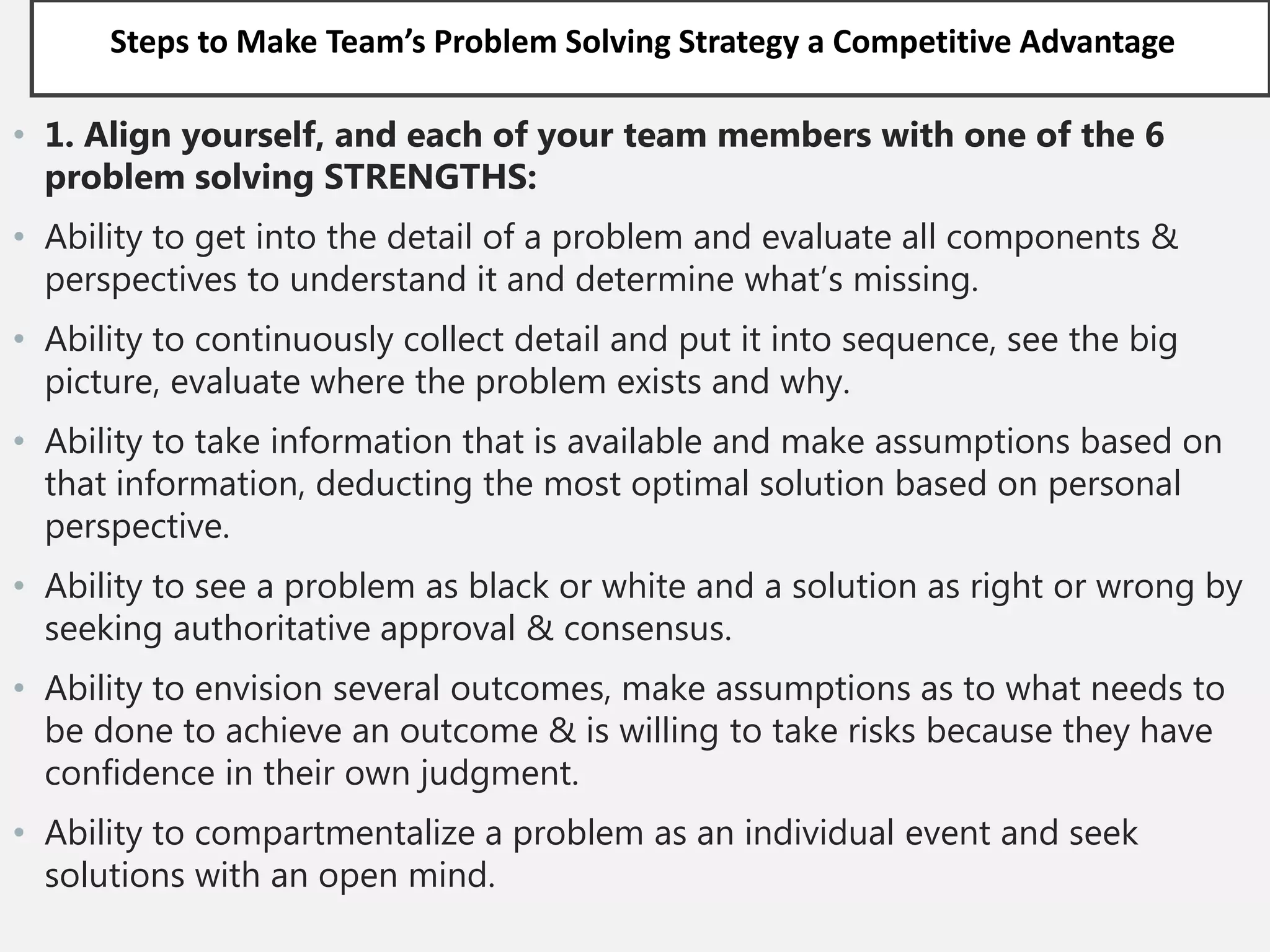 6 approaches to problem solving how does your | PPTX