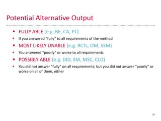 Choosing Appropriate Evaluation Methods tool | PPTX | Science