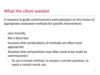 Choosing Appropriate Evaluation Methods tool | PPTX | Science