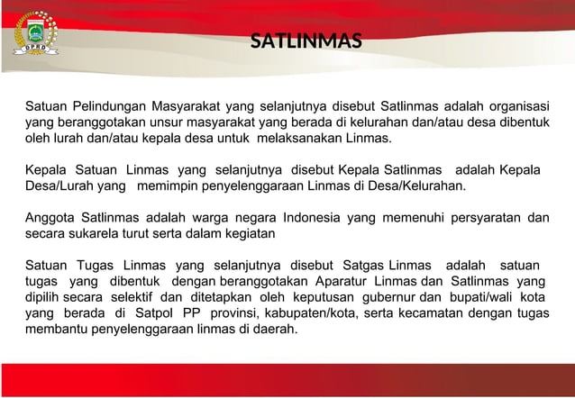 linmas lengkap disertai dengan adanya penjelasan | PPT