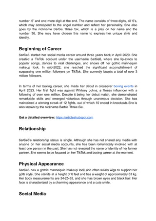 6ar6ie6-The TikTok Star Who Became a Boxing Sensation | PDF