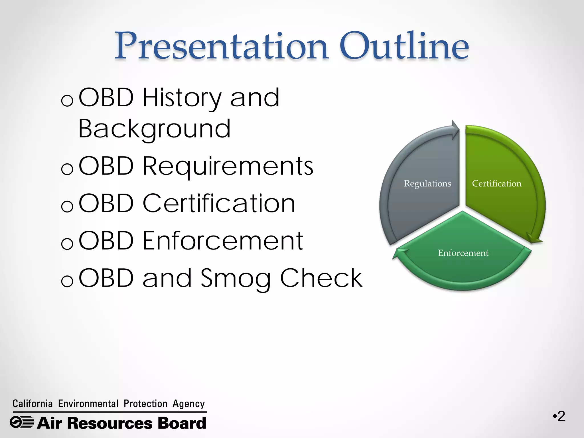 On-Board Diagnostics (OBD) Program Overview | PDF