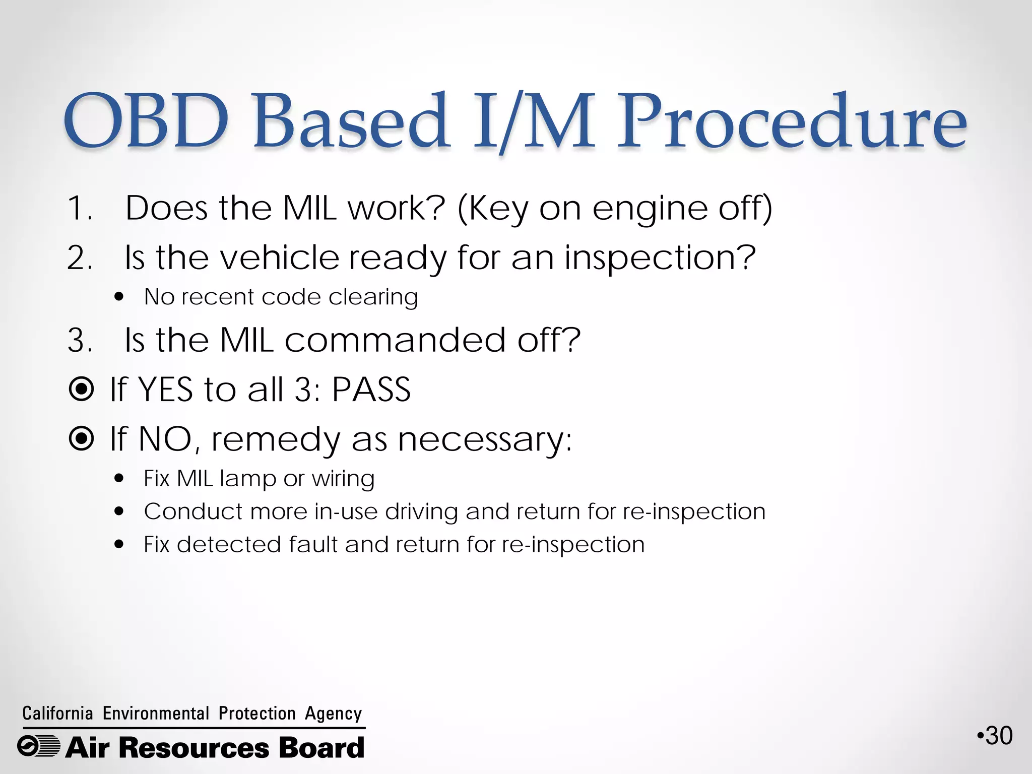 On-Board Diagnostics (OBD) Program Overview | PDF