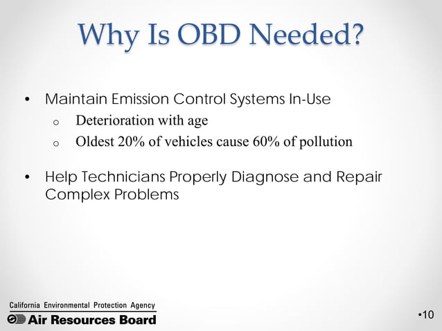 On-Board Diagnostics (OBD) Program Overview