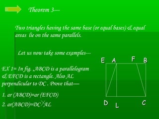 CLASS IX MATHS 6 areas of parallelogram and triangles | PPT
