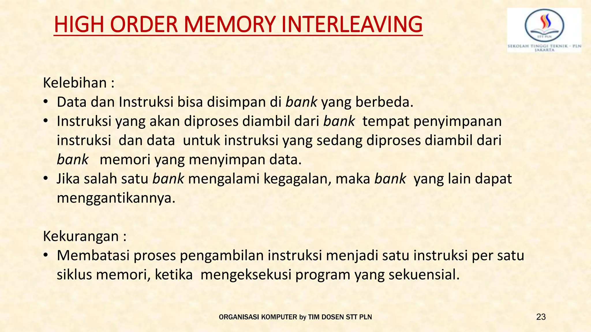 Organisasi Dan Arsitektur Komputer Chapter 6. | PPT