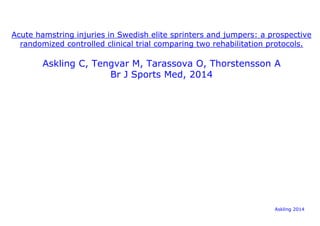 Carl Askling - Sprinting-type vs stretching-type of acute hamstring ...