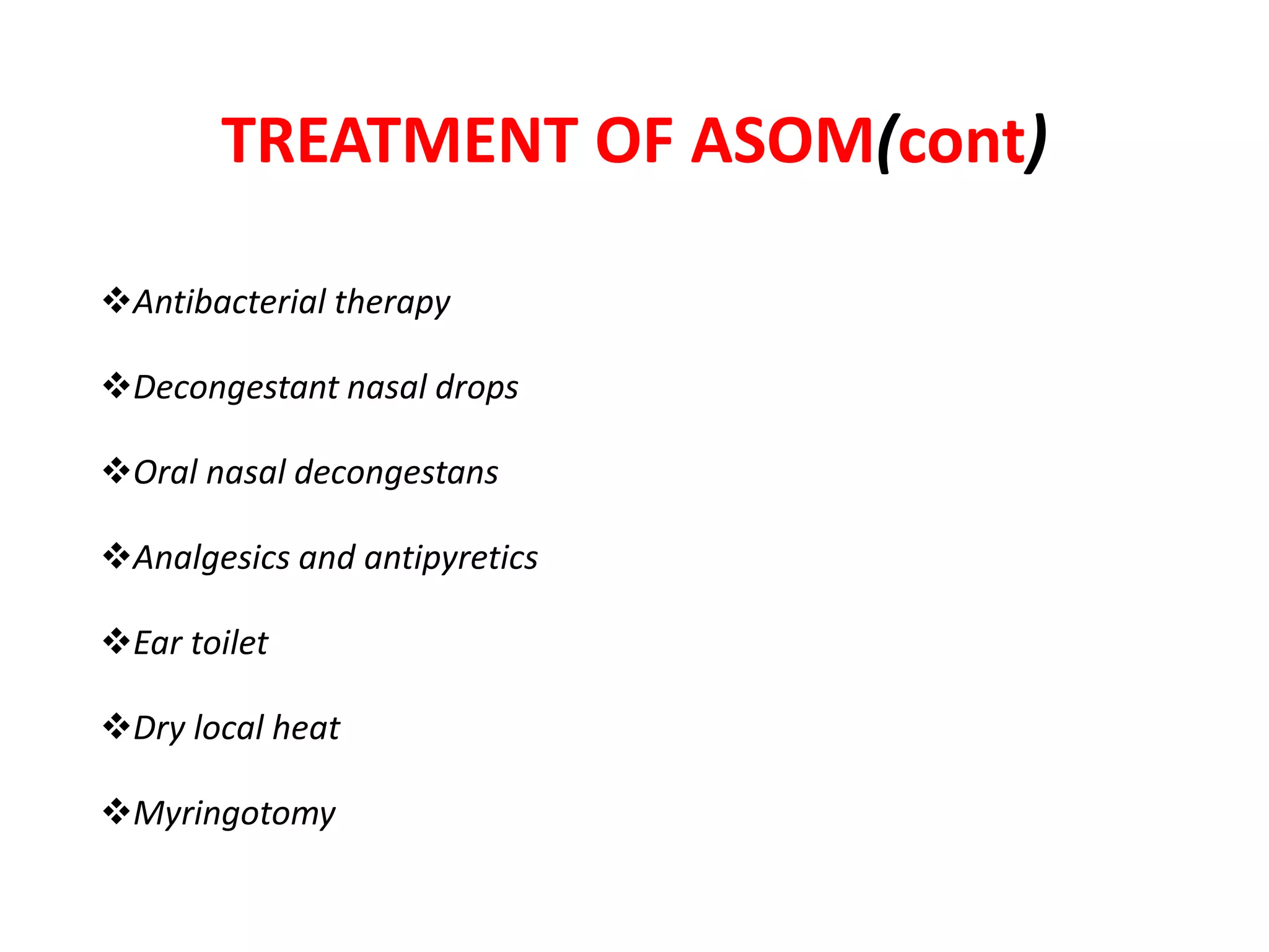 ACUTE SUPPURATIVE OTITIS MEDIA | PPTX
