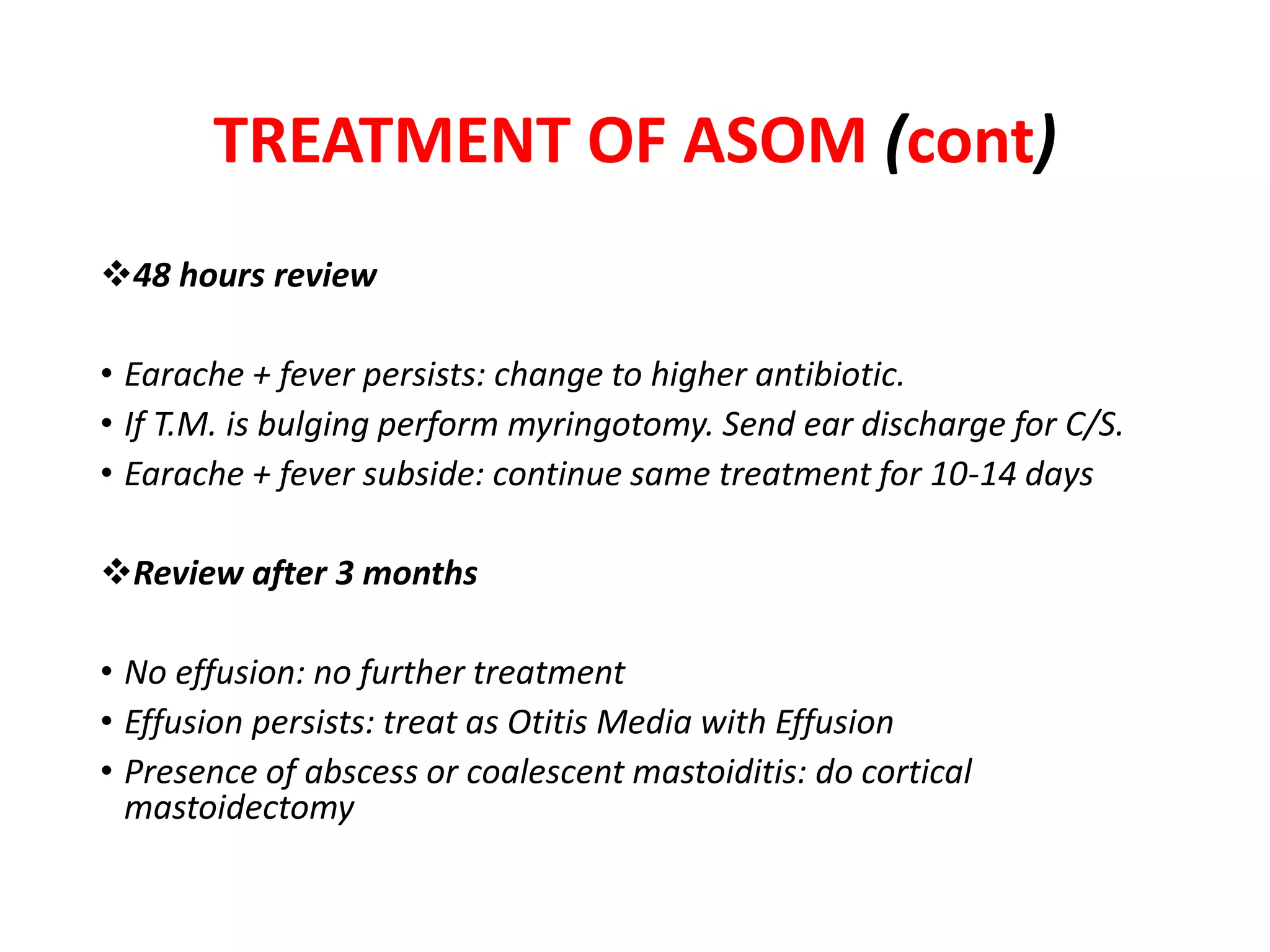 ACUTE SUPPURATIVE OTITIS MEDIA | PPTX