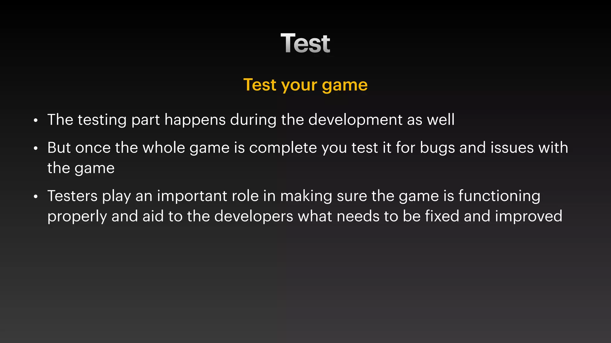 6 Aspects of Game Development | PPT