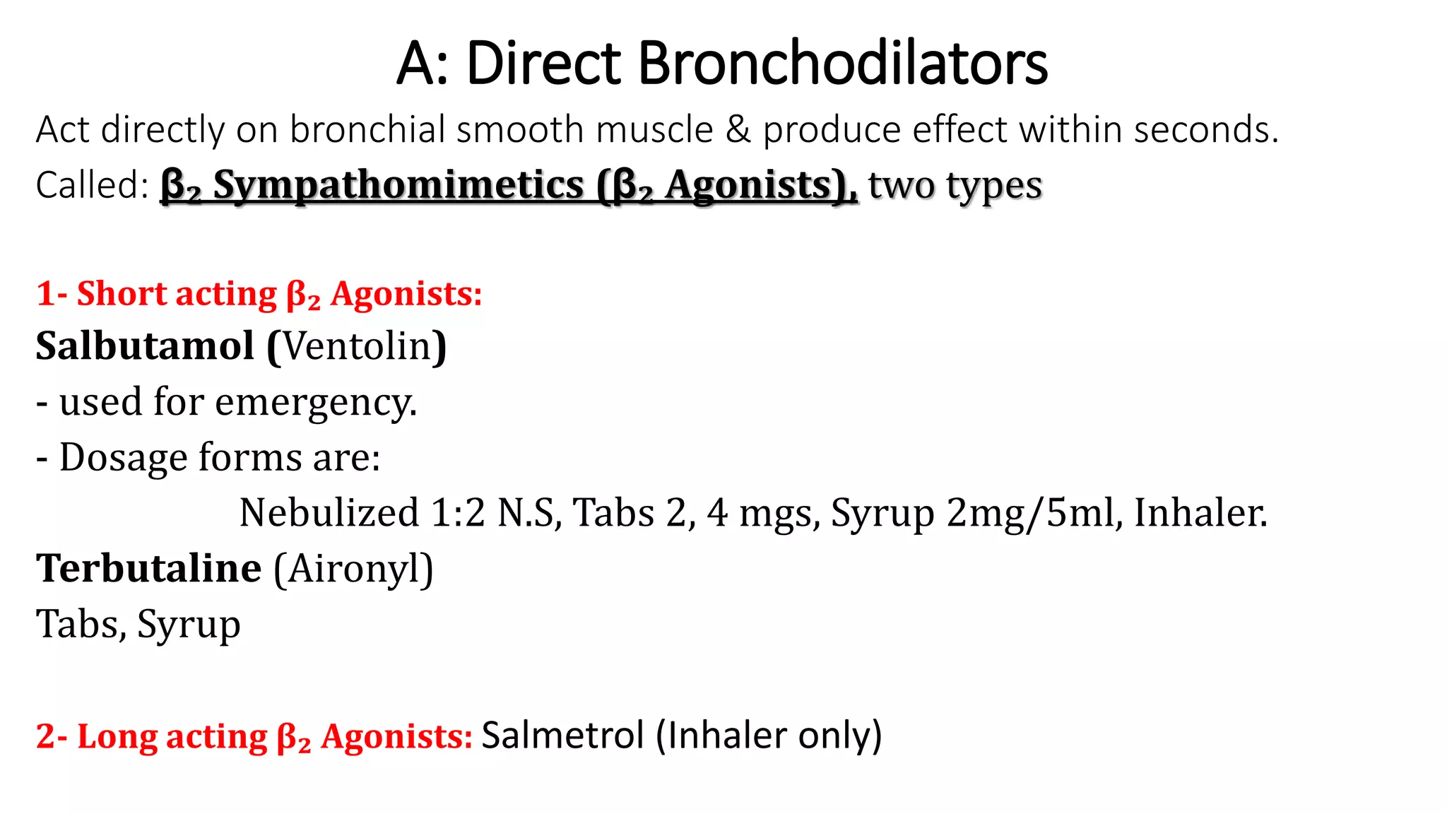 Drugs of Asthma, Management of status asthmaticus | PPTX