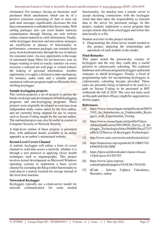 A Survey of Keylogger in Cybersecurity Education | PDF