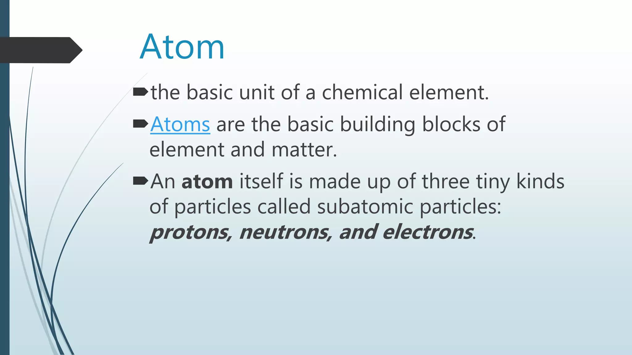 Atoms, Element, Molecule and Compound | PPTX