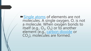 Atoms, Element, Molecule and Compound | PPTX