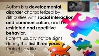 autism spectrum presentation in psychopathology | PPTX