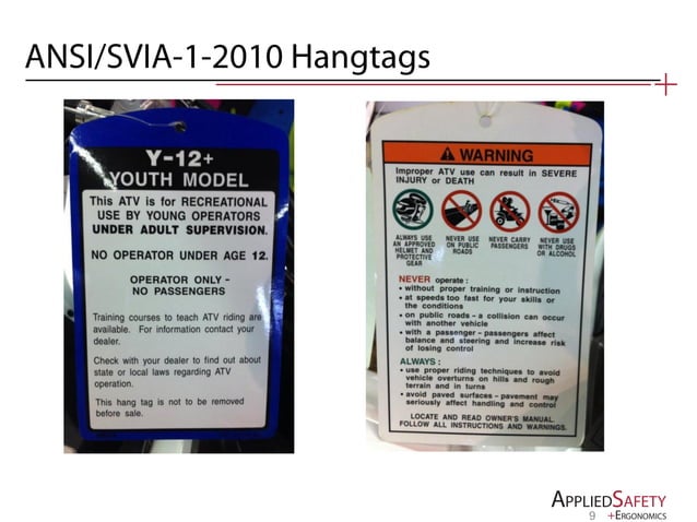 ATV Safety Summit: Vehicle Characteristics/Other Rulemaking Topics ...