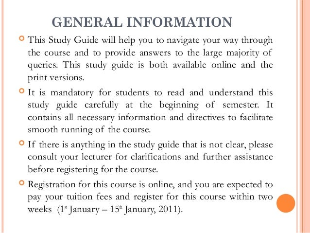 6b. sample of a study guide