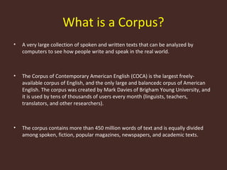 6 b., vocabulary corpus, editing conversation starters | PPT ...