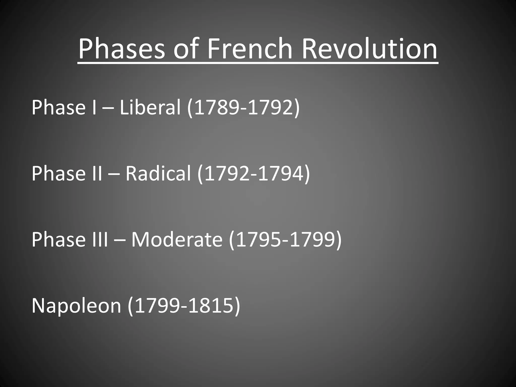 French Revolution - Radical stage & reaction | PPT