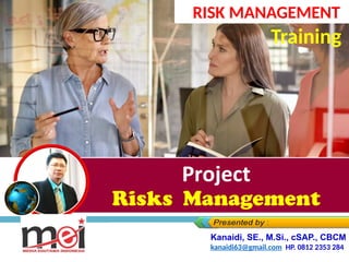 Manajemen Risiko Proyek_Training "RISK MANAGEMENT".pptx