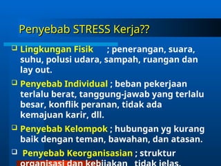 Cara Mengatasi Stress Kerja_Pelatihan *MANAJEMEN SDM Rumah Sakit*.ppt