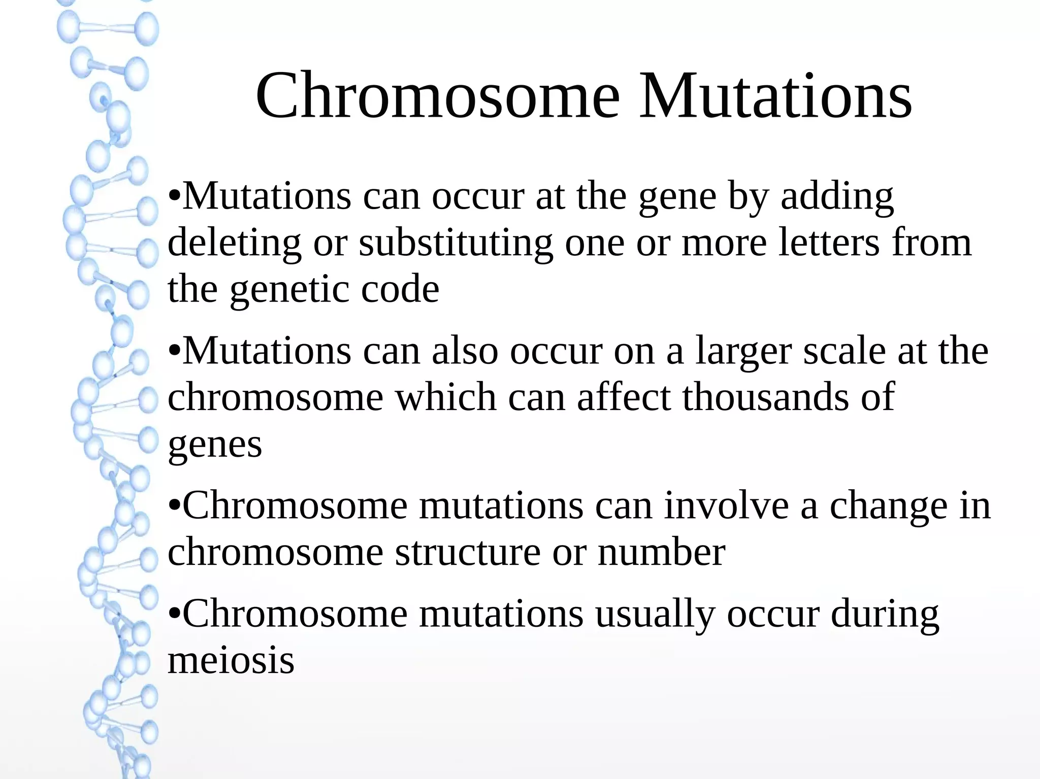 6b chromosome mutations | ODP | Reproductive Health | Diseases and Conditions