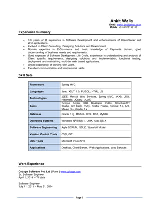 AnkitWalia_Resume_JavaDev | PDF