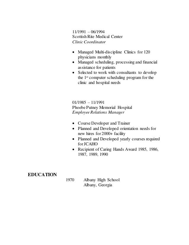 Cathy's Resume
