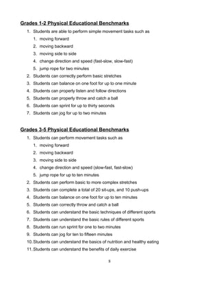 Elementary Physical Education Curriculum Guide | PDF | Fitness and ...