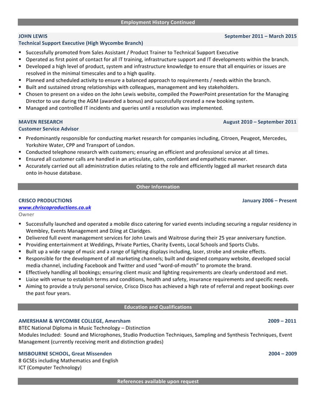 Christopher Hinds CV | PDF