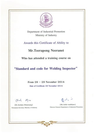 Cert_STD and Code | PDF