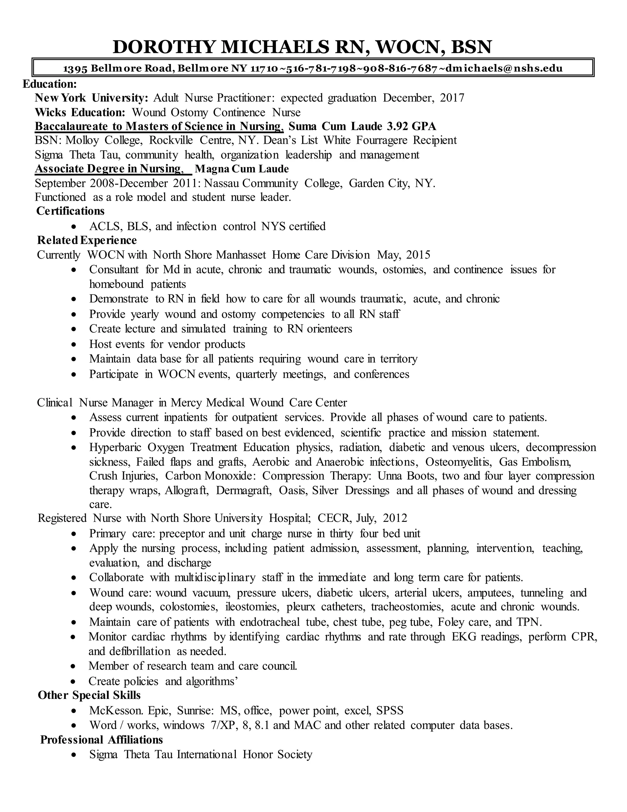 DOROTHY MICHAELS RN resume.docx 2014 | DOCX