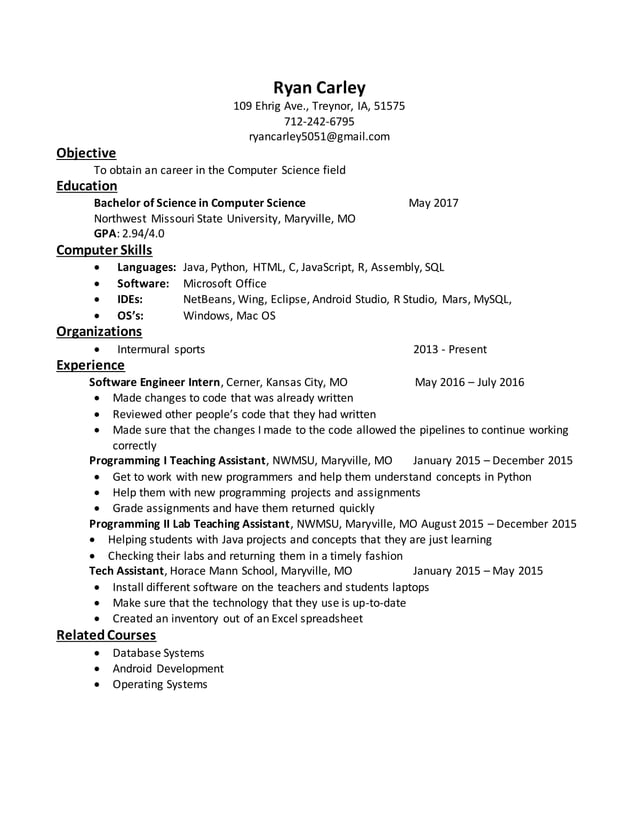 RyanCarley.Resume | PDF