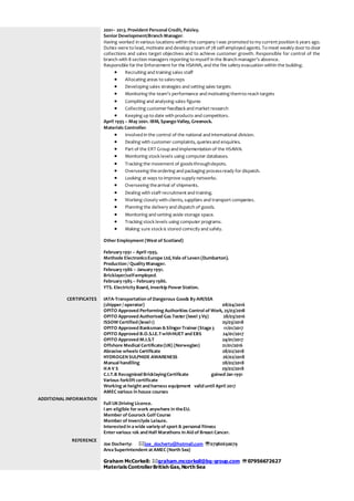 Brian McArthur CV | DOCX