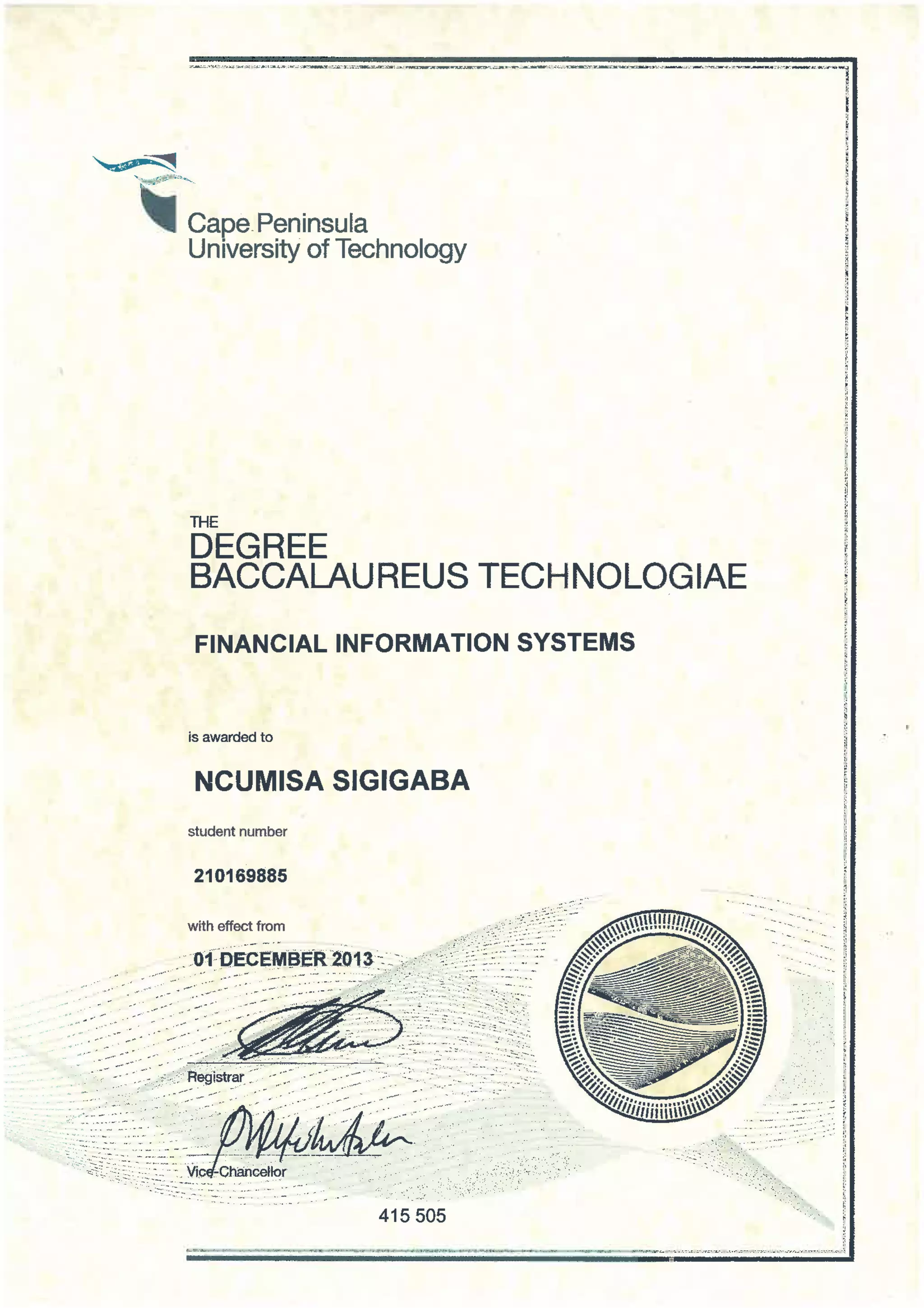 BTECH Certificate | PDF