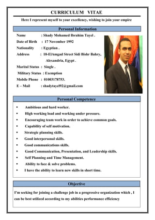 MY cv | PDF