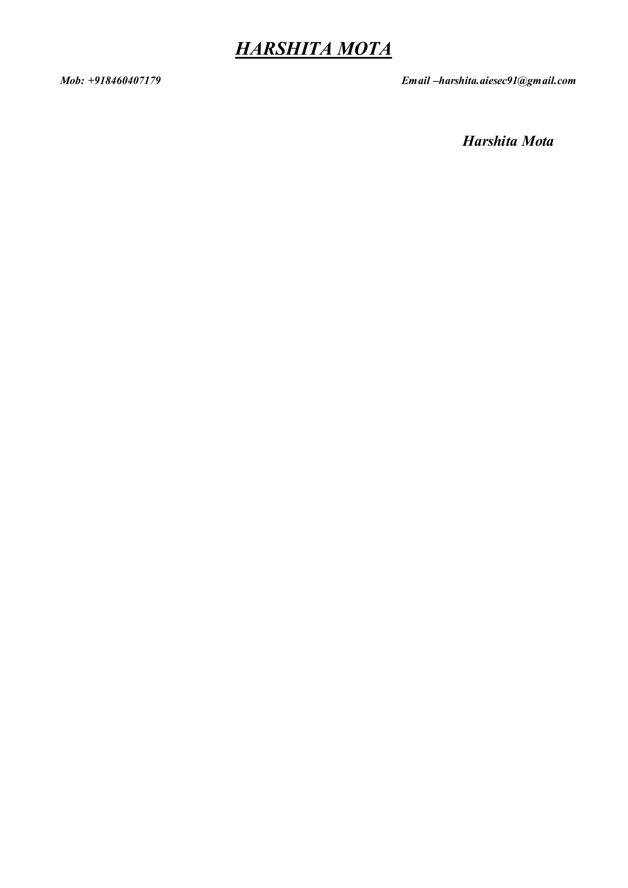 Harshita resume | PDF