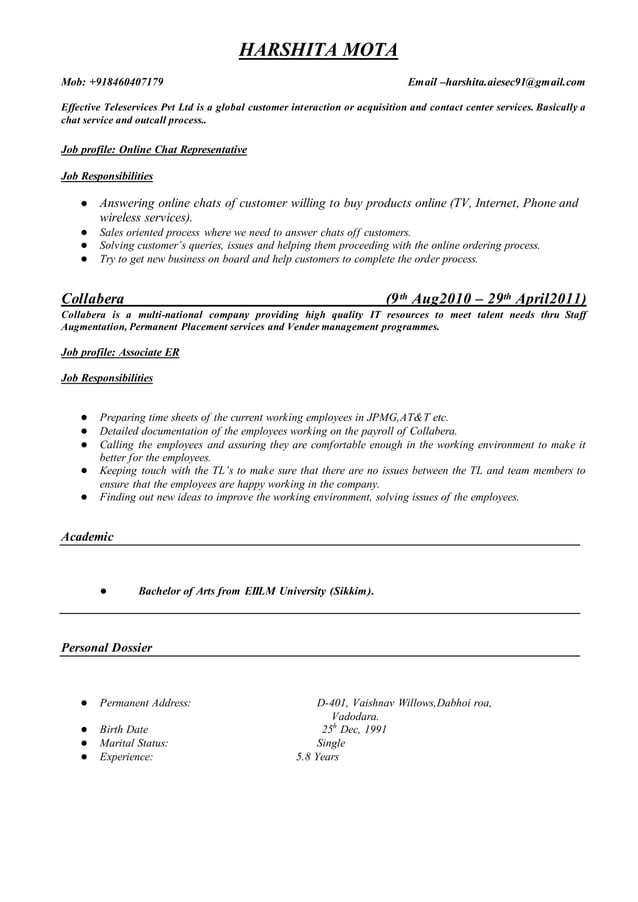 Harshita resume | PDF