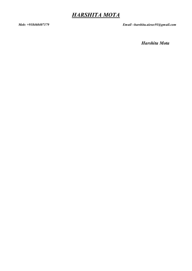 Harshita resume | PDF