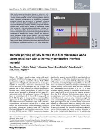 Laser and Photonics Publication | PDF