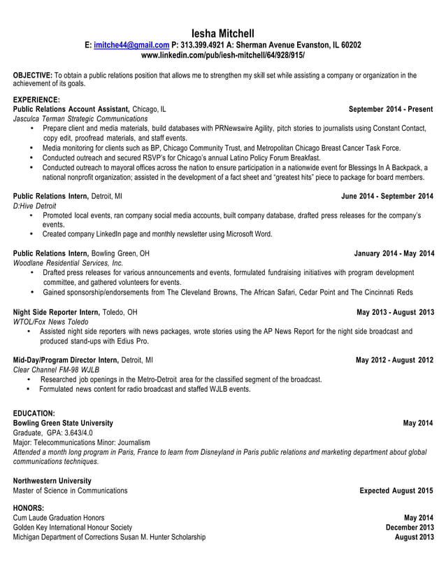 Iesha Mitchell Resume | PDF