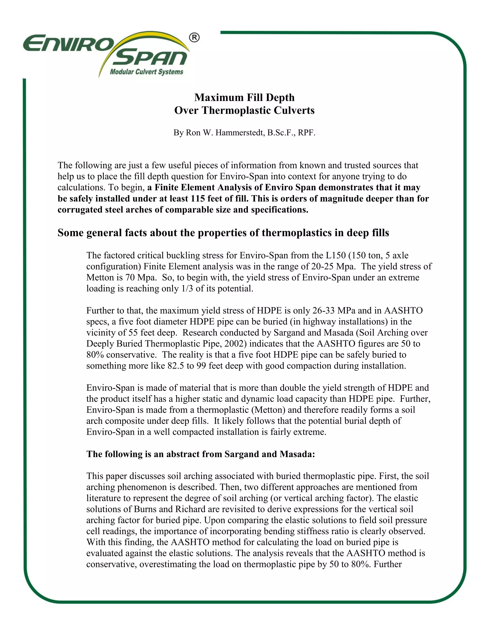 6.Maximum Fill Depth | PDF