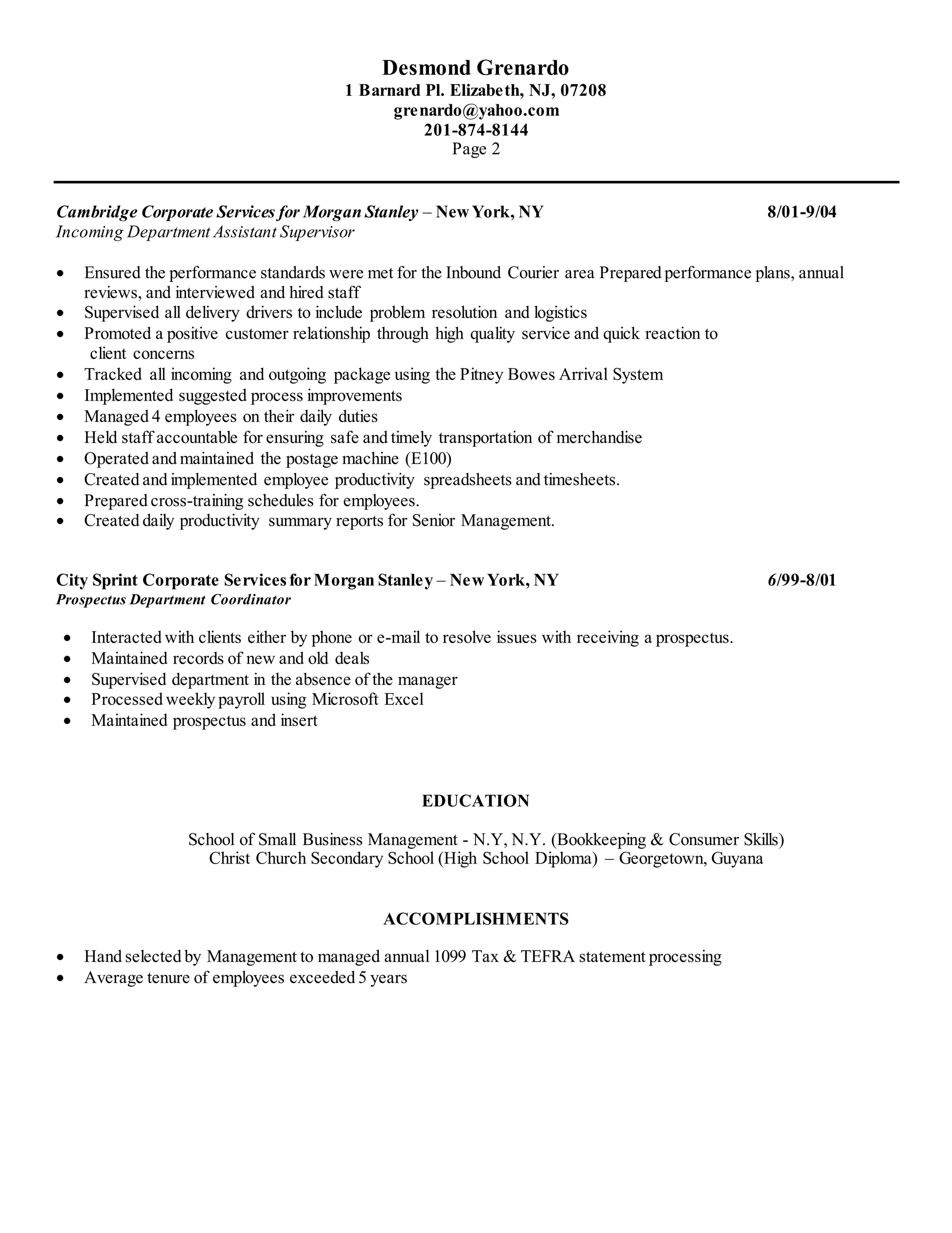 Desmond Grenardo Resume 1A | DOCX